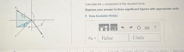 Solved Calculate the z-component of the resultant force, | Chegg.com