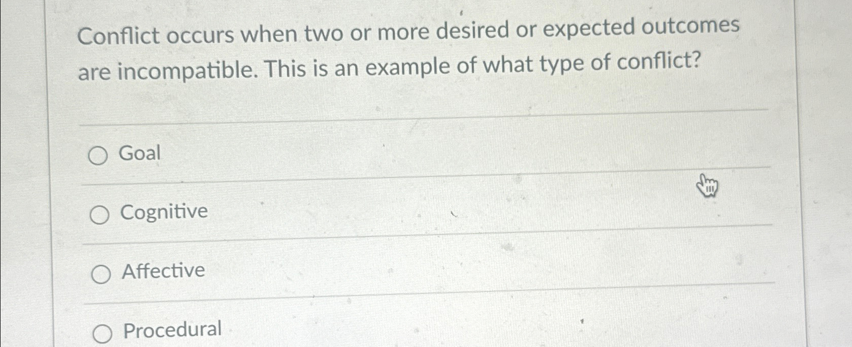 Solved Conflict occurs when two or more desired or expected | Chegg.com