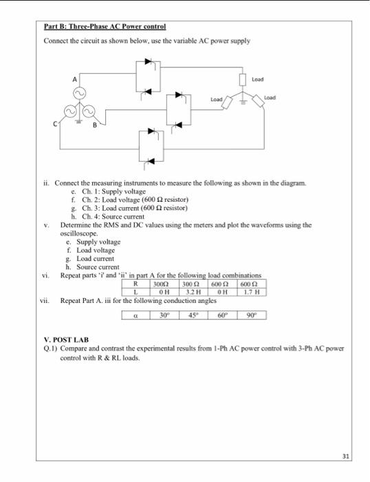 Solved LABORATORY 7 AC POWER CONTROL I. OBJECTIVE To study | Chegg.com