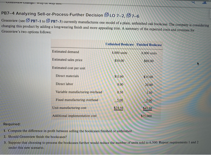 Solved PB7-2 Analyzing Make-or-Buy Decision LO 7-2, 7-4 | Chegg.com