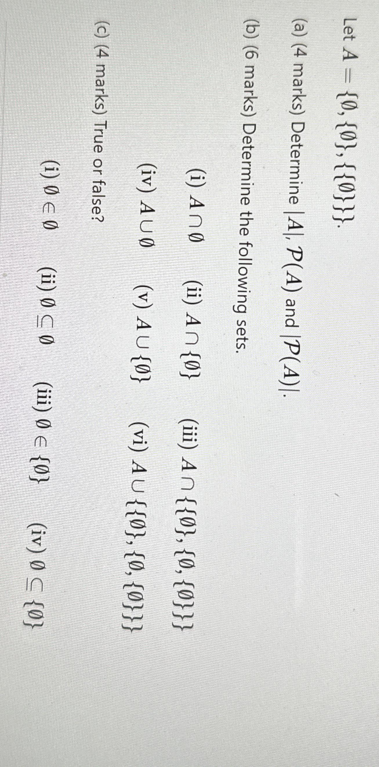 Solved Let .\\n(a) (4 marks) Determine |A|,P(A) and | Chegg.com Solved Let .\\n(a) (4 marks) Determine |A|,P(A) and | Chegg.com
