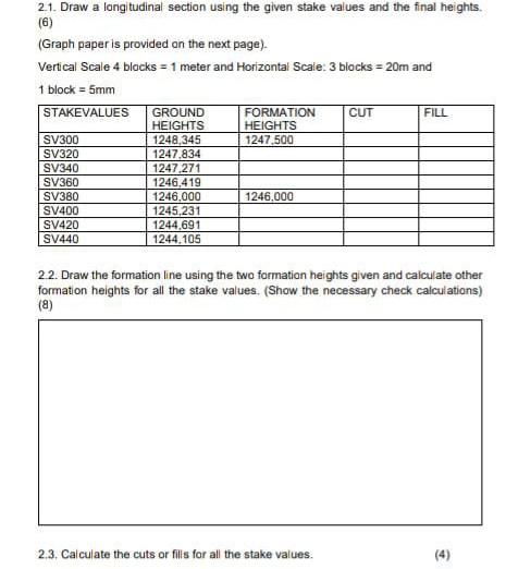 2.1. Draw a longitudinal section using the given | Chegg.com