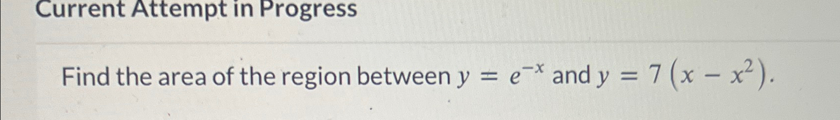 Solved Current Attempt in ProgressFind the area of the | Chegg.com