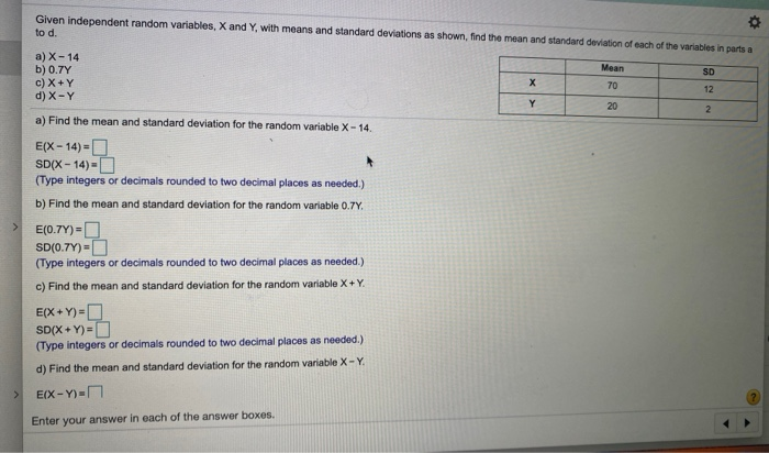 Solved Given independent random variables, X and Y, with | Chegg.com