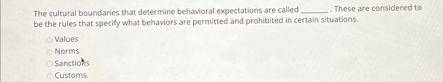 Solved The cultural boundaries that determine behavioral | Chegg.com