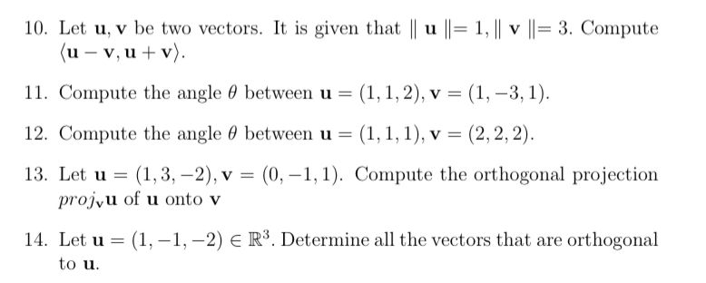 Solved Let u,v ﻿be two vectors. It is given that | Chegg.com