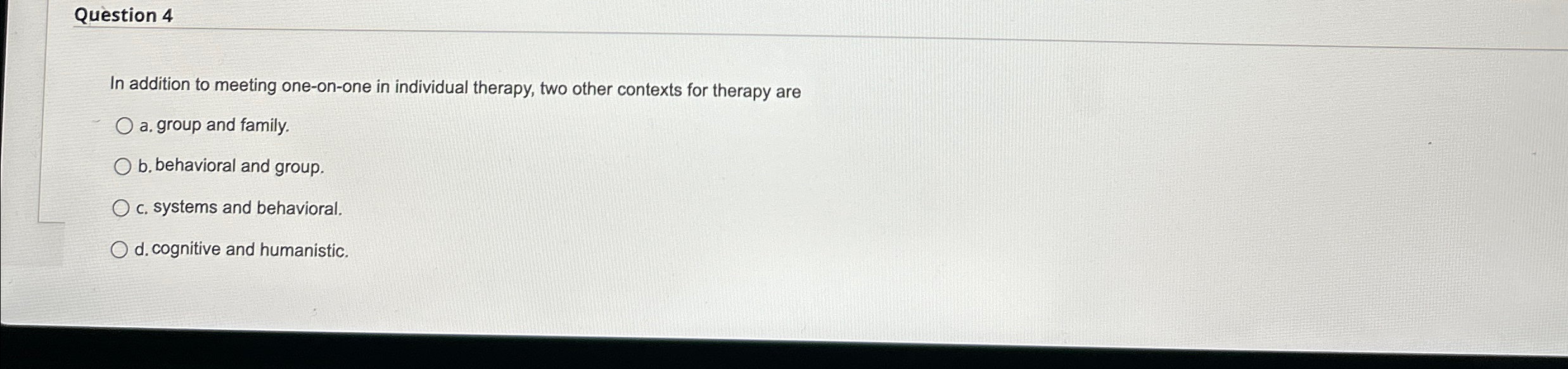 Solved Question 4In addition to meeting one-on-one in | Chegg.com