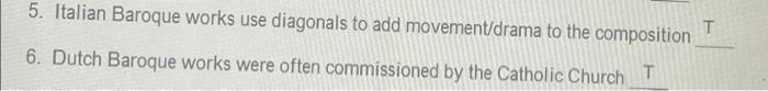 Solved 5. Italian Baroque works use diagonals to add | Chegg.com