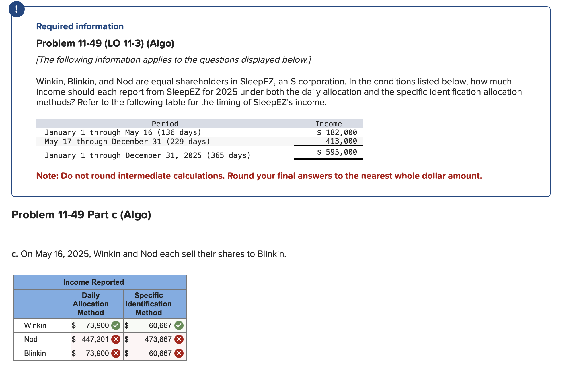 Required information Problem 11-49 (LO | Chegg.com