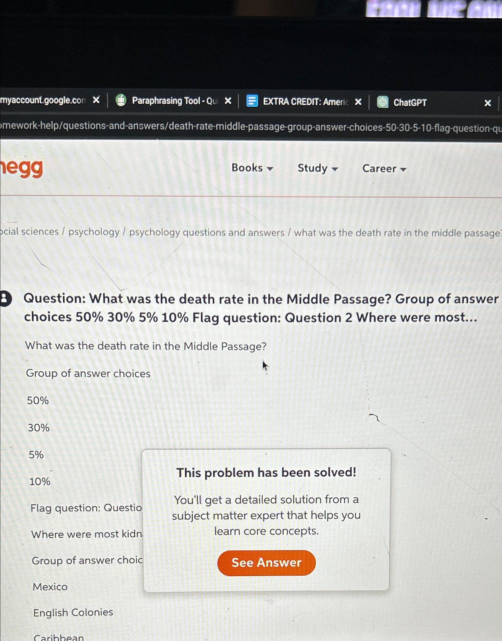 Solved Books Study Career gradpcial sciences / ﻿psychology | Chegg.com