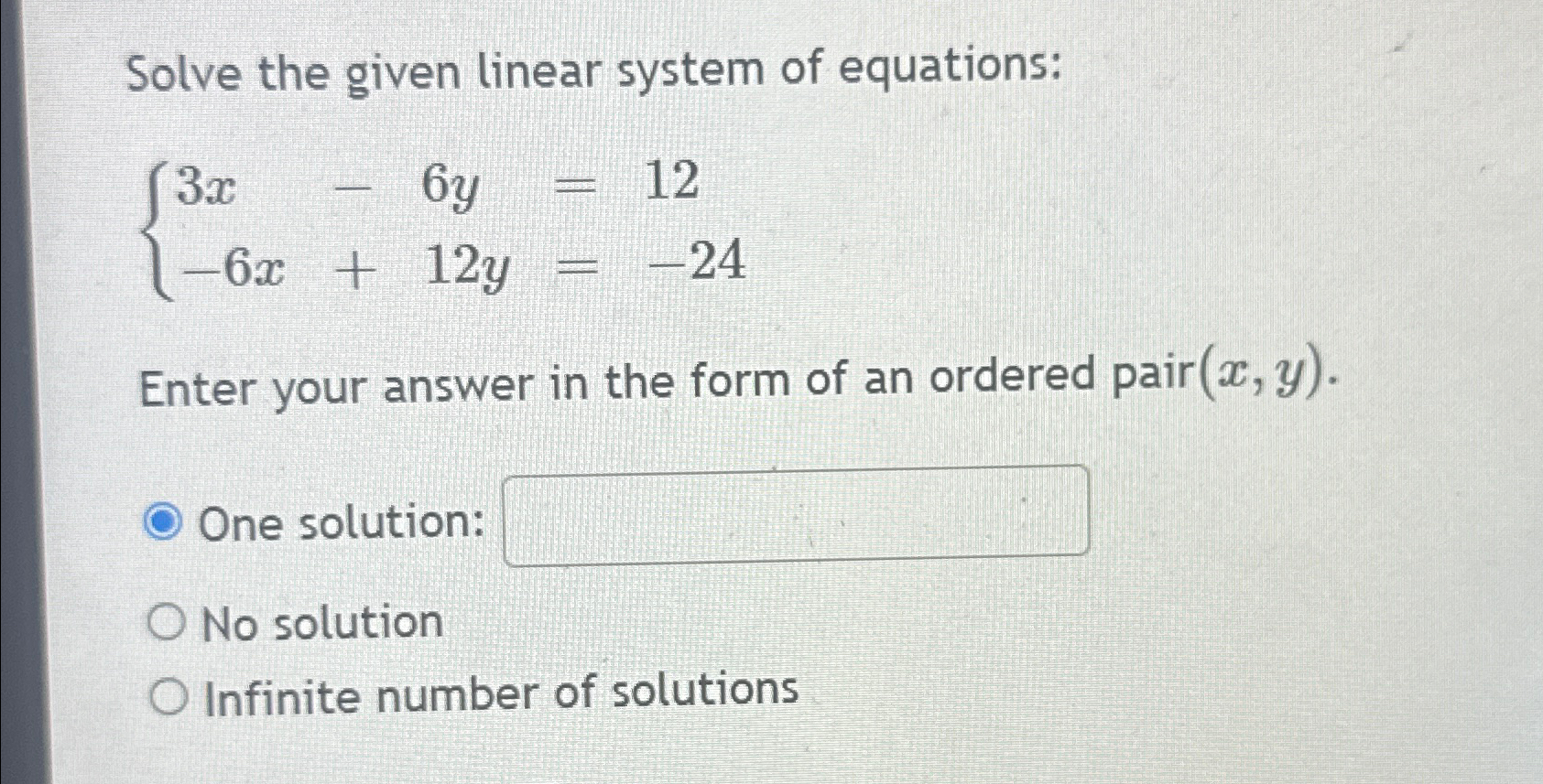 Solved Solve the given linear system of | Chegg.com