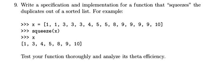 Solved 9. Write a specification and implementation for a | Chegg.com