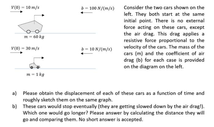 Solved Consider the two cars shown on the left. They both | Chegg.com