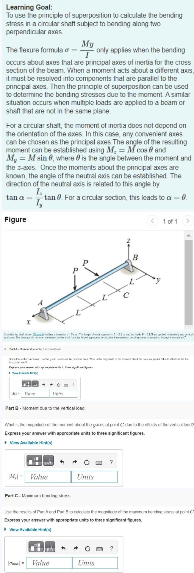Solved Learning Goal: To use the principle of superposition | Chegg.com