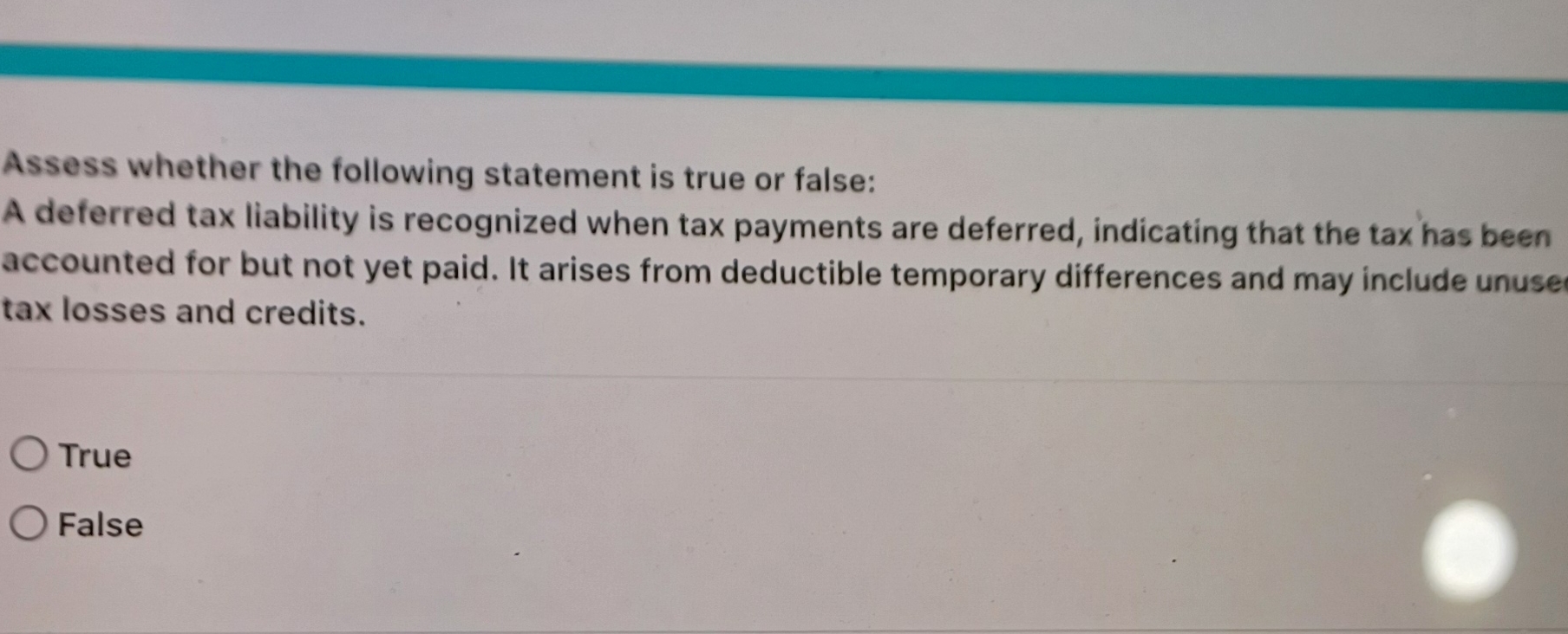 Solved Assess whether the following statement is true or | Chegg.com