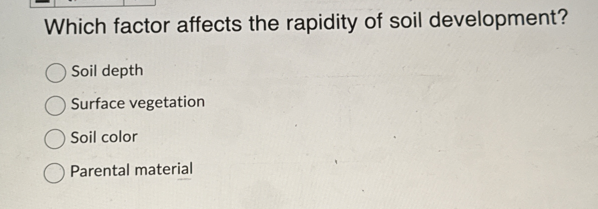 Solved Which factor affects the rapidity of soil | Chegg.com