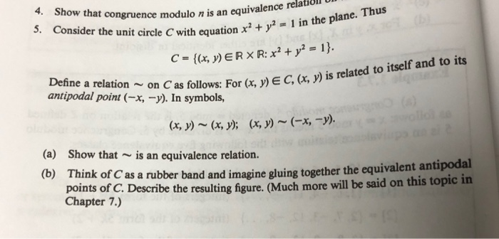 Solved 4. Show that congruence modulo n is an equivale 5. | Chegg.com