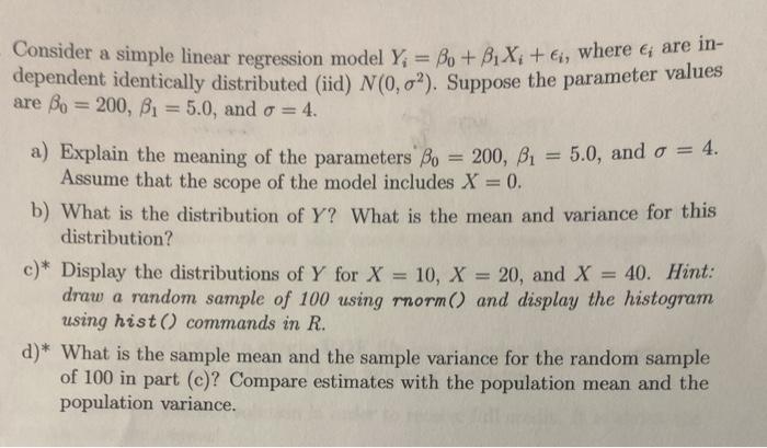 Solved Please do parts c and d using r-code. And please post | Chegg.com
