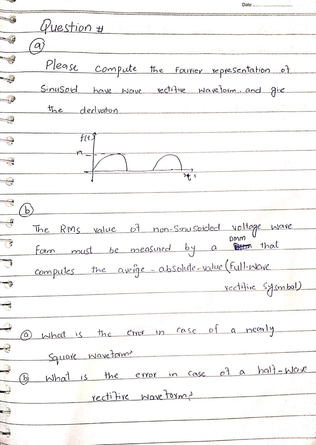 Solved Question \#1. (a) Please compute the fourier | Chegg.com