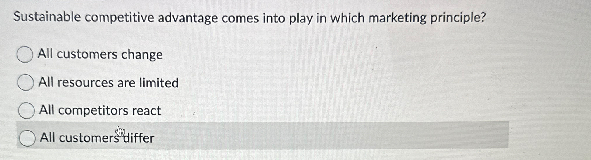 Solved Sustainable competitive advantage comes into play in | Chegg.com