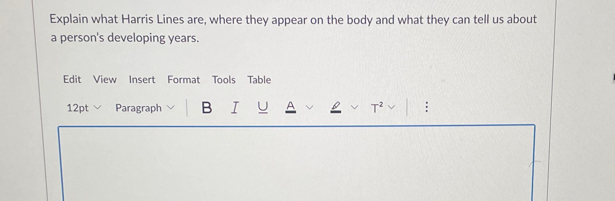 Solved Explain what Harris Lines are, where they appear on | Chegg.com