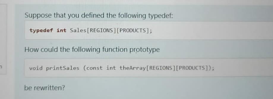 Solved Suppose that you defined the following typedef: | Chegg.com