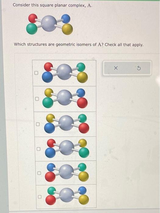 Solved Consider this square planar complex, A. Which | Chegg.com