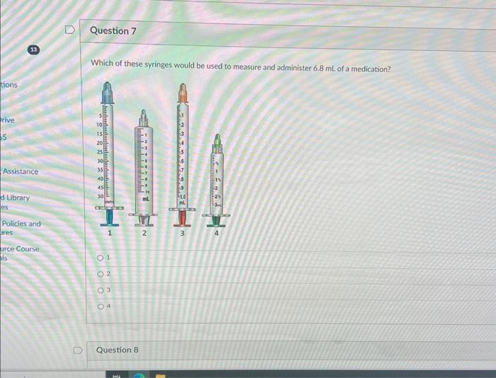 Solved Which of these syringes would be used to measure and | Chegg.com