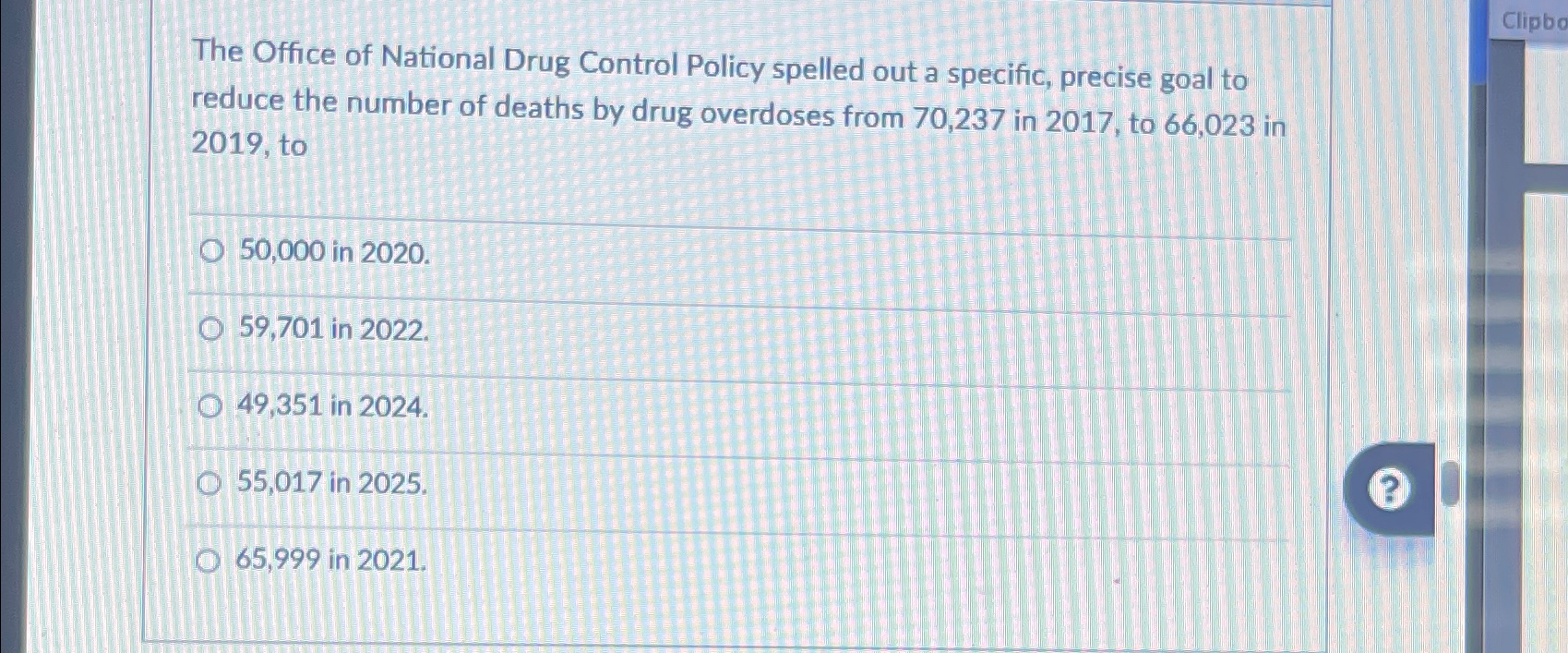 Solved The Office of National Drug Control Policy spelled | Chegg.com