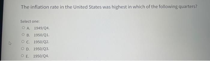 Solved The seasonally adjusted data below depict the | Chegg.com