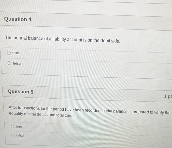 The normal balance of a liability account is on the | Chegg.com