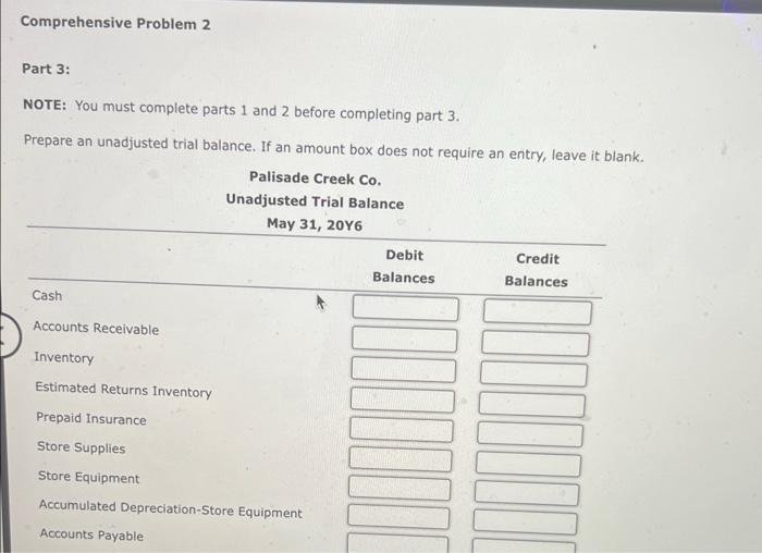 Comprehensive Problem 2 Part 3: NOTE: You must | Chegg.com