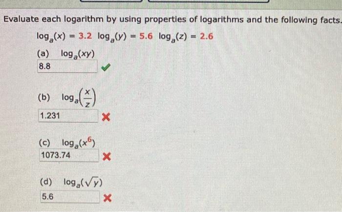 Solved Evaluate each logarithm by using properties of | Chegg.com
