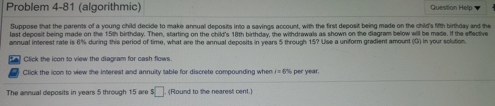 Solved Problem 4-81 (algorithmic) Question Help Suppose that | Chegg.com