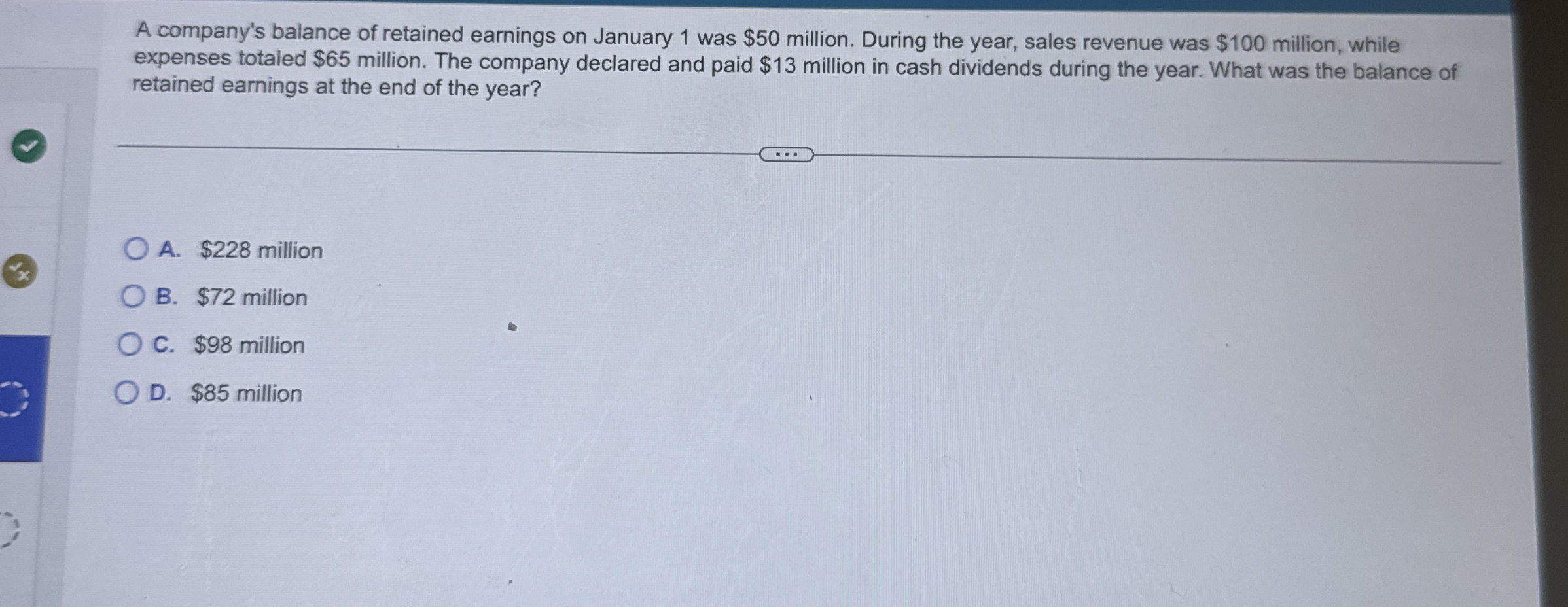 Solved A company's balance of retained earnings on January 1 | Chegg.com