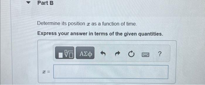 Solved A particle of mass m, initially at rest at x=0, is | Chegg.com