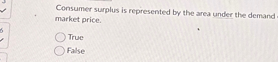 Solved Consumer surplus is represented by the area under the | Chegg.com