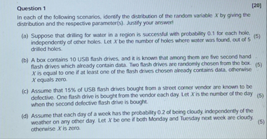 Solved Question 1[20]In each of the following scenarios, | Chegg.com