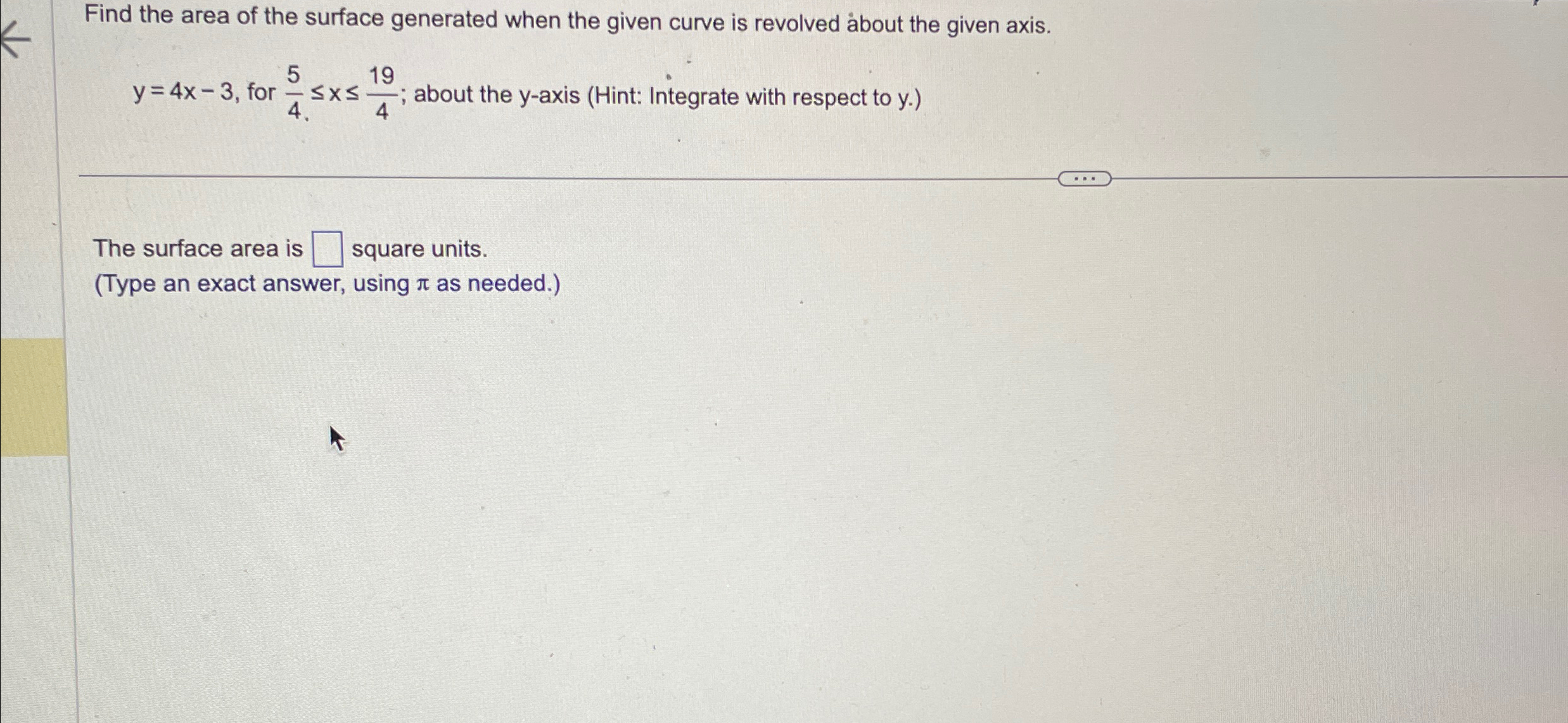 Solved Find the area of the surface generated when the given | Chegg.com