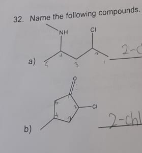 Solved Name the following compounds.a)b) | Chegg.com