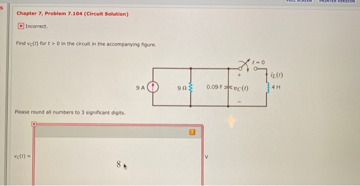 Solved PULL SCREEN PRINTER VERSTON Chapter 7, Problem 7.104 | Chegg.com