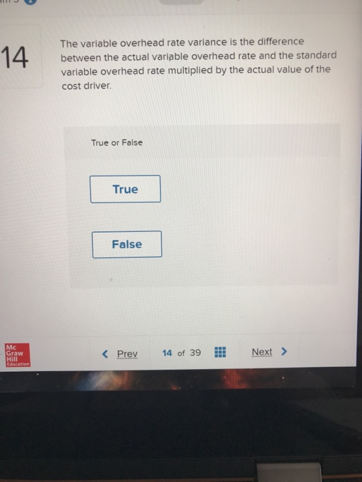 Solved 14 The variable overhead rate variance is the | Chegg.com