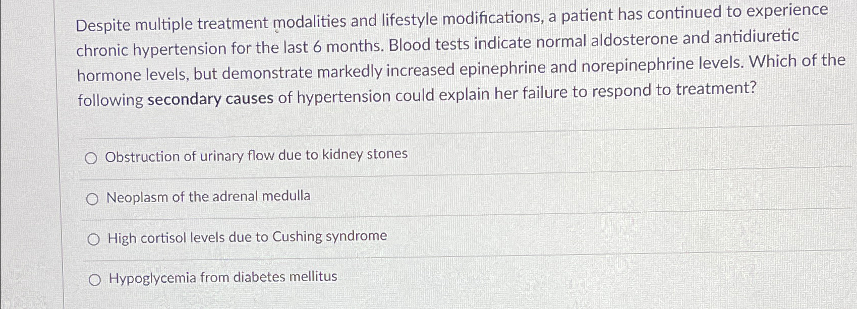 Solved Despite multiple treatment modalities and lifestyle | Chegg.com