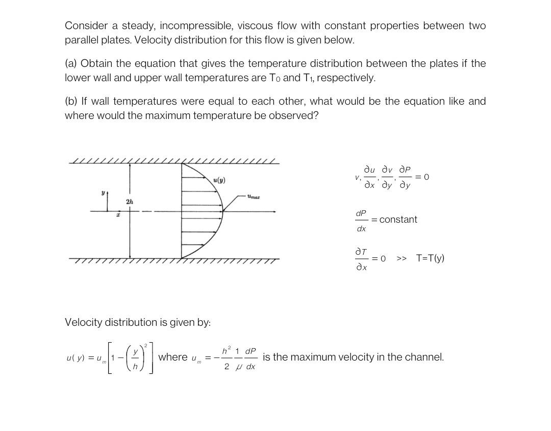 Solved Consider a steady, incompressible, viscous flow with | Chegg.com