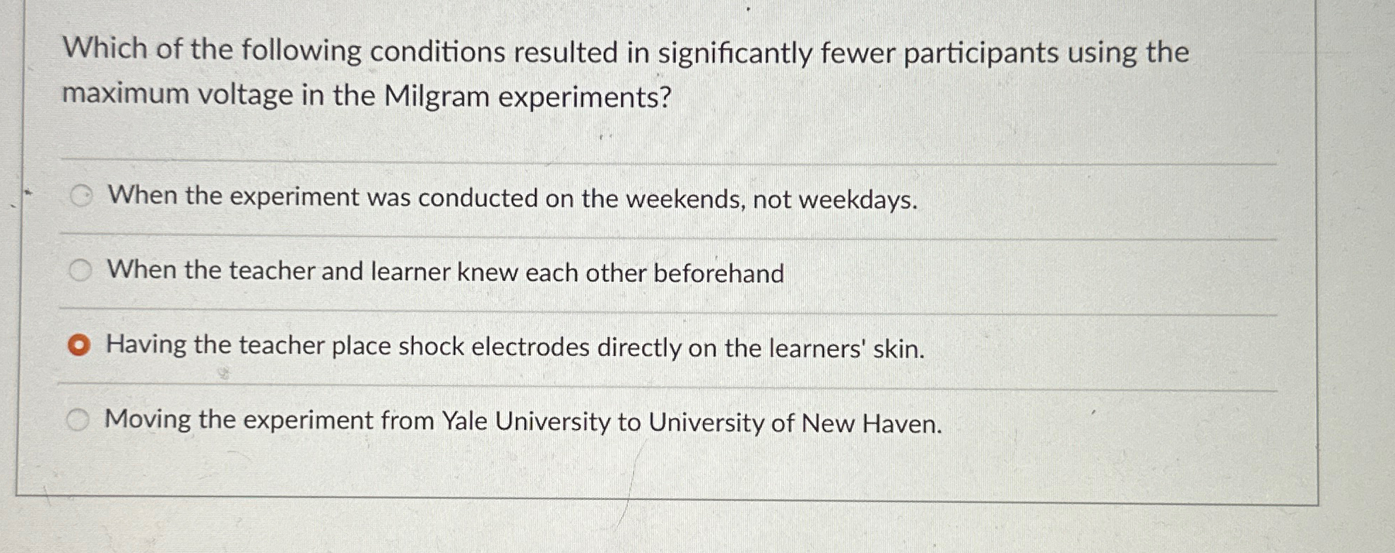 Solved Which of the following conditions resulted in | Chegg.com