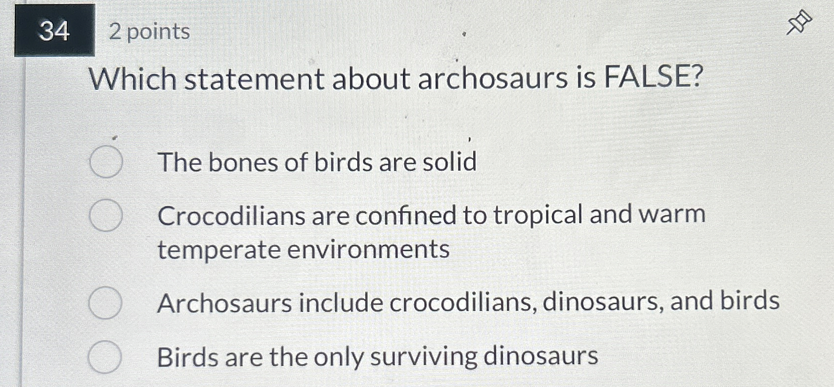 Solved 342 pointsWhich statement about archosaurs is | Chegg.com Solved 342 pointsWhich statement about archosaurs is | Chegg.com