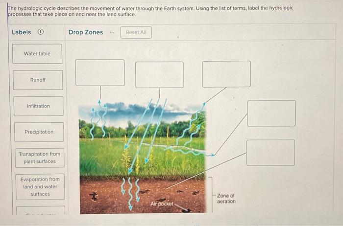 Solved The hydrologic cycle describes the movement of water | Chegg.com