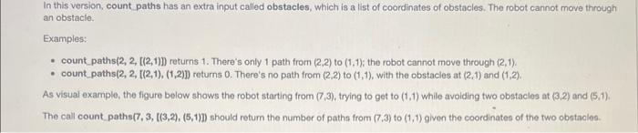 Solved In this version, count paths has an extra input | Chegg.com
