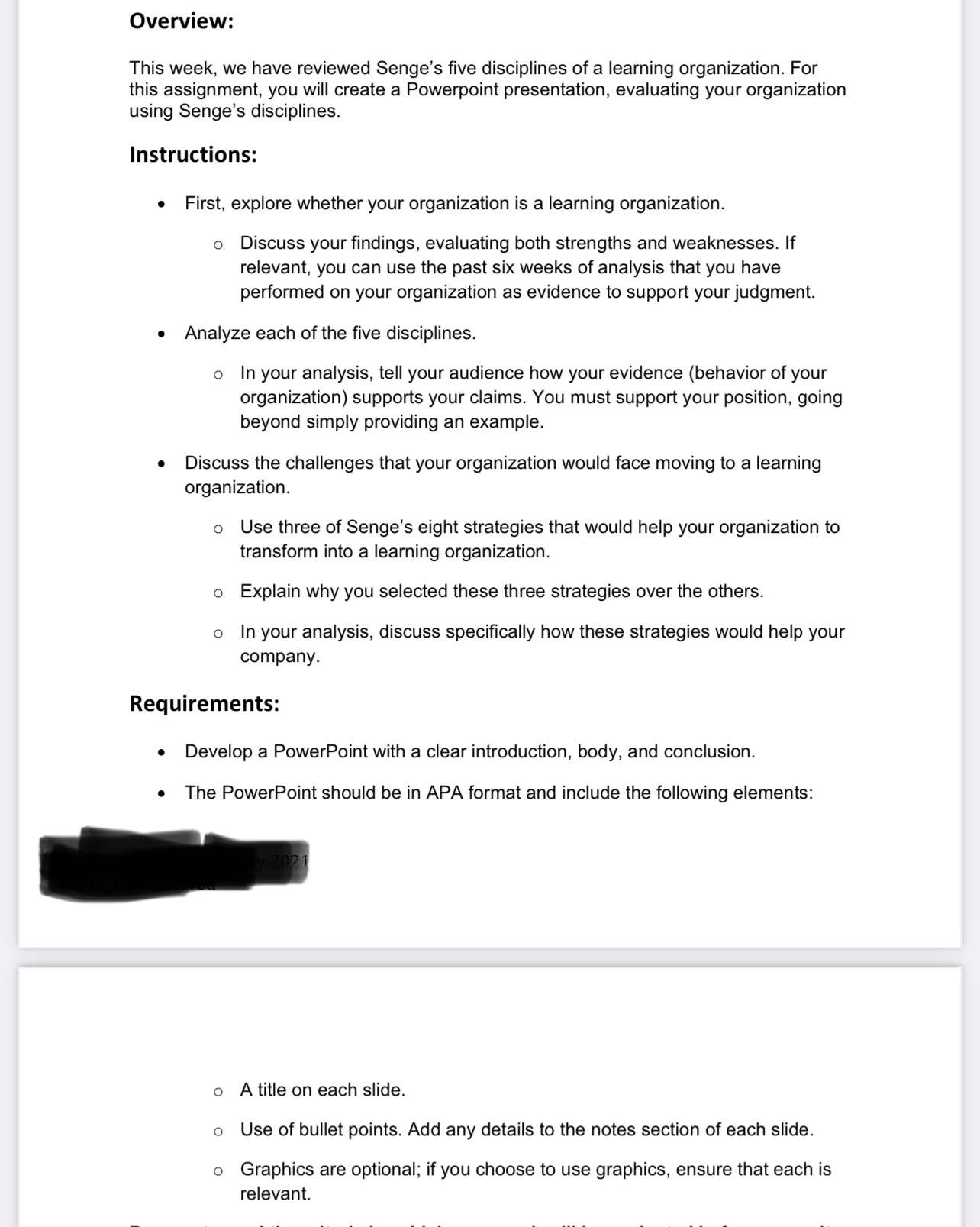 Solved Overview:This week, we have reviewed Senge's five | Chegg.com