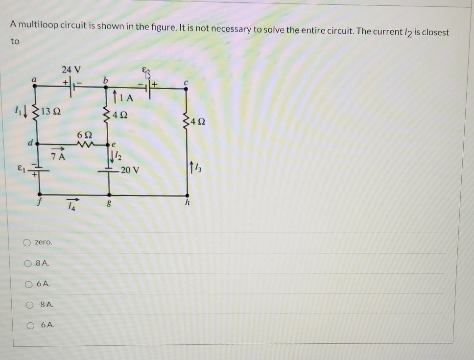 Solved A multiloop circuit is shown in the figure. It is not | Chegg.com